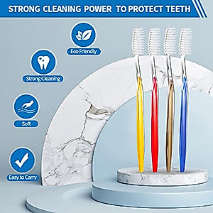 YOUKE OLA 200 Disposable Toothbrushes Individually Packaged Multi Color Pack Affordable Bulk Pack of Disposable Manual Tooth Brush Perfect for Hotel, Guest, Camping, Travel, Giveaways | Medium