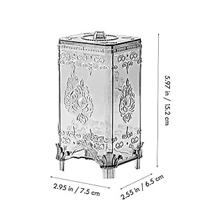 Zerodeko Cotton Swab Ball Qtip Holder: Cotton Pad Jar Plastic Container Dispenser Box Embossed Box for Bathroom Home Storage Organizer 2Pcs