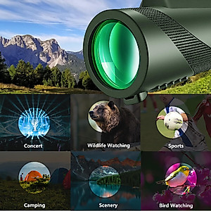 Monocular-Telescope 80x100 High Powered Monoculars High Definition for Adults High Powered with Smartphone Adapter Telescope Hunting Wildlife Bird Watching Travel Camping Hiking
