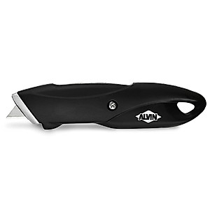 ALVIN Utility Knife Heavy Duty Box Cutter - Model CUK36 Features Fully Retractable Metal Blade With 9 Locking Positions for Exact Cuts and Durable Plastic Handle Ergonomically Designed For Safer Control