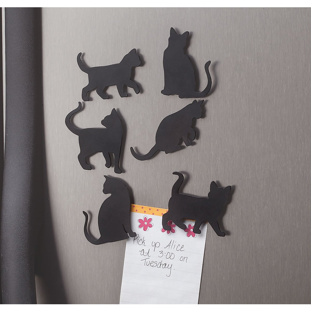 Fox Valley Traders Cat Silhouette Fridge Magnets, Set of 6, Black, One Size Fits All