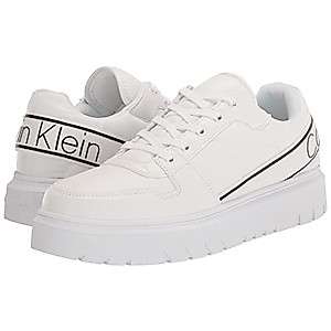 Calvin Klein Women's Danyel Sneaker, White, 11