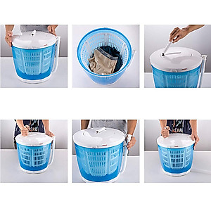 Portable Washing Machine 2 in 1 Mini Washer Spin Dryer Manual Washer Clothes Dryer Traveling Washer Hand Operated 2KG For Apartments Dormitories Camping