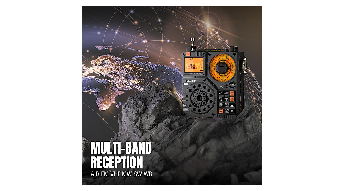 Raddy RF320 Portable Shortwave Radio with App Control & Wide Coverage