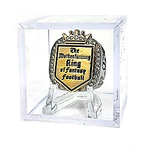 Legacy Rings Fantasy Football Championship Ring Motherf-ing King of Fantasy Football with Display Case (11)