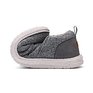Bruno Marc Men's Suede Warm Comfortable Slippers Indoor Outdoor Slip On Shoes, Grey, Size 10.5, SBSL2210M