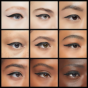 Kaely 2Pcs Black Gel Eyeliner Pencil Set,Natural Cream Eye Liner Waterproof Smudge Proof,Cat Eye Black Smokey Eyeshadow Palette Stick Crayon,Goth Halloween Makeup,delineador de ojos contra el agua