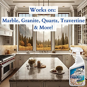 Black Diamond Stoneworks Granite Sealer: Seals and Protects. Marble Sealer Protector. Granite, Marble, and Travertine Countertop Sealer for All Stone Countertops. 1-Pint.
