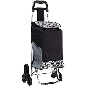 Shopping Trolley on Wheels Multi Function Shopping Cart Lightweight 6 Wheel Climbing Stairs Folding Portable Trolley Home Trolley Luggage Cart Storage Hand Trucks,E ,