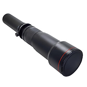 Ultimaxx 650-1300mm (w/ 2X- 1300-2600mm) Telephoto Zoom Lens Kit for Canon EOS 7D, 6D, 5D, 5Ds, 1Ds, 80D, 77D, 70D, 60D, 60Da, 40D, T7s, T7i, T6s, T6i, T6, T5i, T5, T4i, T3i, SL2, SL1