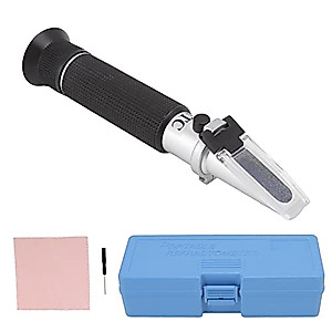 Kadimendium Spirit Alcohol Refractometer, Cover Plate Alcohol Measurement Refractometer Easy to Read 0‑80% Range for Wine Making