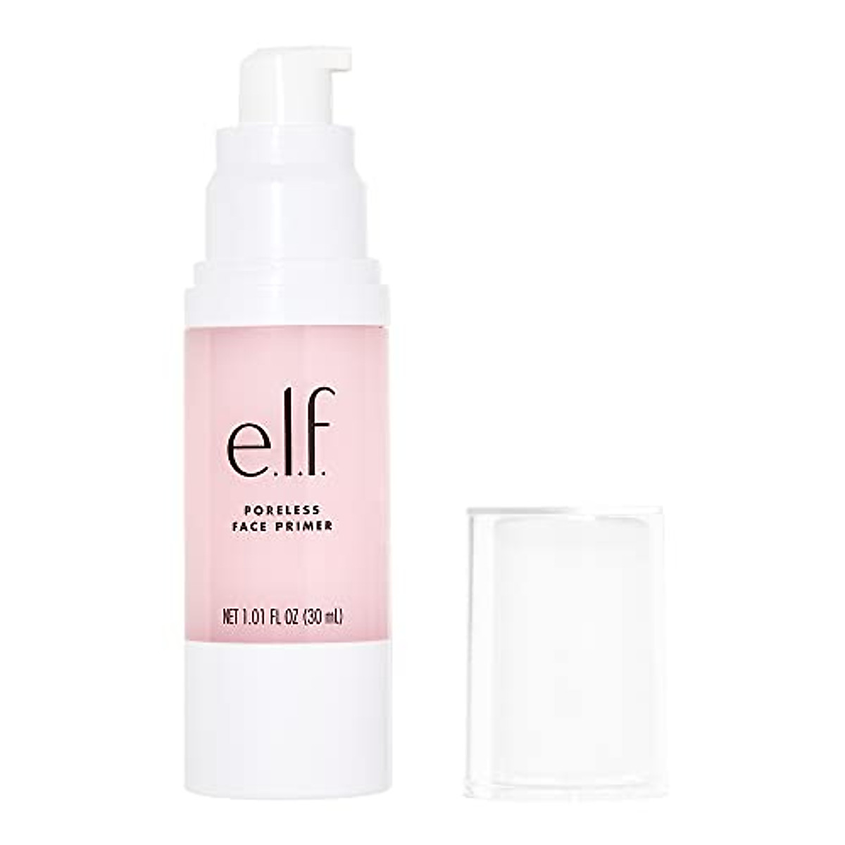 e.l.f, Poreless Face Primer - Large, Silky, Skin-Perfecting, Lightweight, Long Lasting, Absorbs Quickly, Smooths, Preps, Creates Flawless Base, Infused with Tea Tree and Vitamins A & E, 1.01 Fl Oz