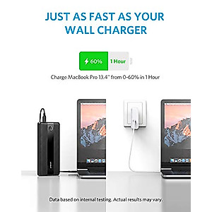 Anker Portable Charger, PowerCore III Elite 19200 60W Power Bank Bundle with 65W PD Wall Charger for USB C MacBook Air/Pro/Dell XPS, iPad Pro, iPhone 12/11/mini/Pro and More