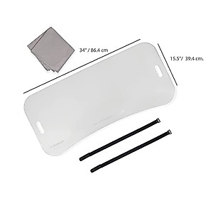 Marabuut Clear Acrylic Treadmill Laptop Computer Desk Attachment Tray Secure Stand Up Desk Workstation - Holder for Tablet, Book, Laptop, or Phone - Bumper to Avoid Slippage