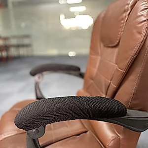 NeColorLife Office Chair Arm Covers Removable Chair Armrest Covers Stretch Desk Chair Arm Cover Washable Computer Chair Arm Covers Protectors for Office Chairs (Black,2Pcs/Set)