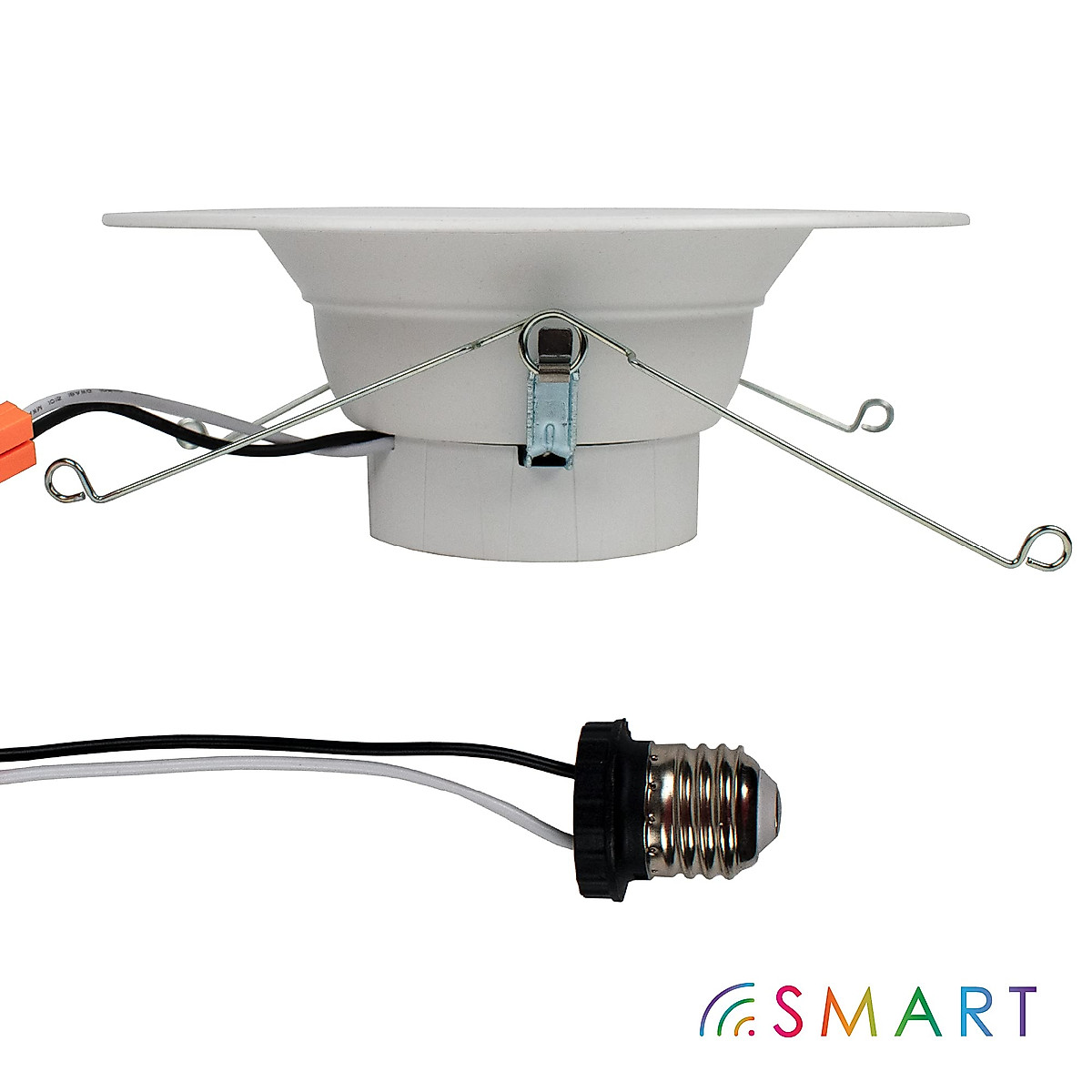 CLEANLIFE Smart LED Recessed Lighting Retrofit Downlight RGB + Tunable White Color Changing WiFi Dimmable LED Can Lights Fits 5 and 6 inch - 12W, 65W Equivalent, App Enabled