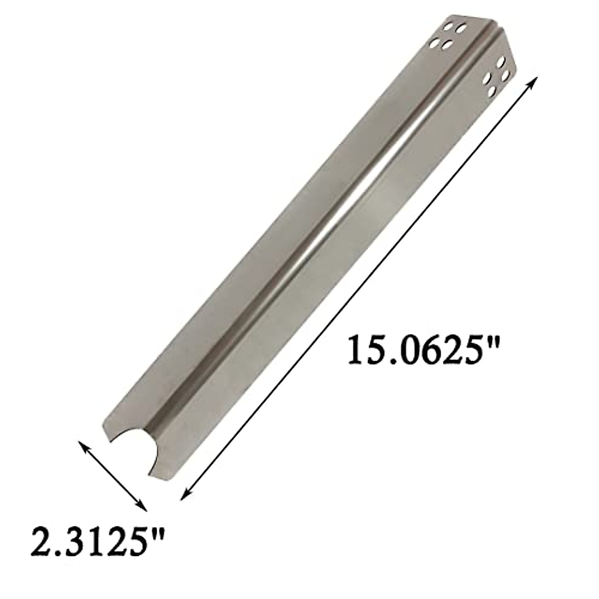 Shengyongh SS99441 (6-Pack) SS14081 (6-Pack) Stainless Steel Heat Plate and Burner Replacement for Brinkmann 810-6680-S Brand Gas Grill