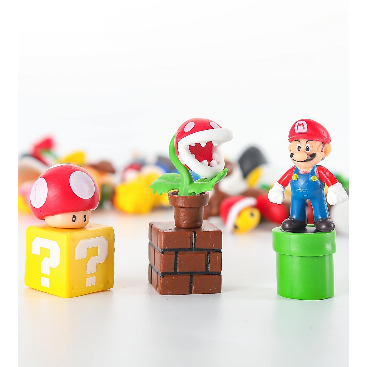 Super Bros Action Figures - 48PCS Super Mary Cake Toppers Birthday Party Favor Decorations, Video Game Figurines Character Toys for Boys Gils Gift