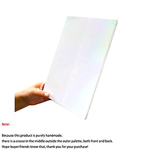 SZDYM strong portable ipad style standable large empty magnetic organizer palette, big white holographic cardboard magnetic palette, holding 60pcs 26mm round or square pans.