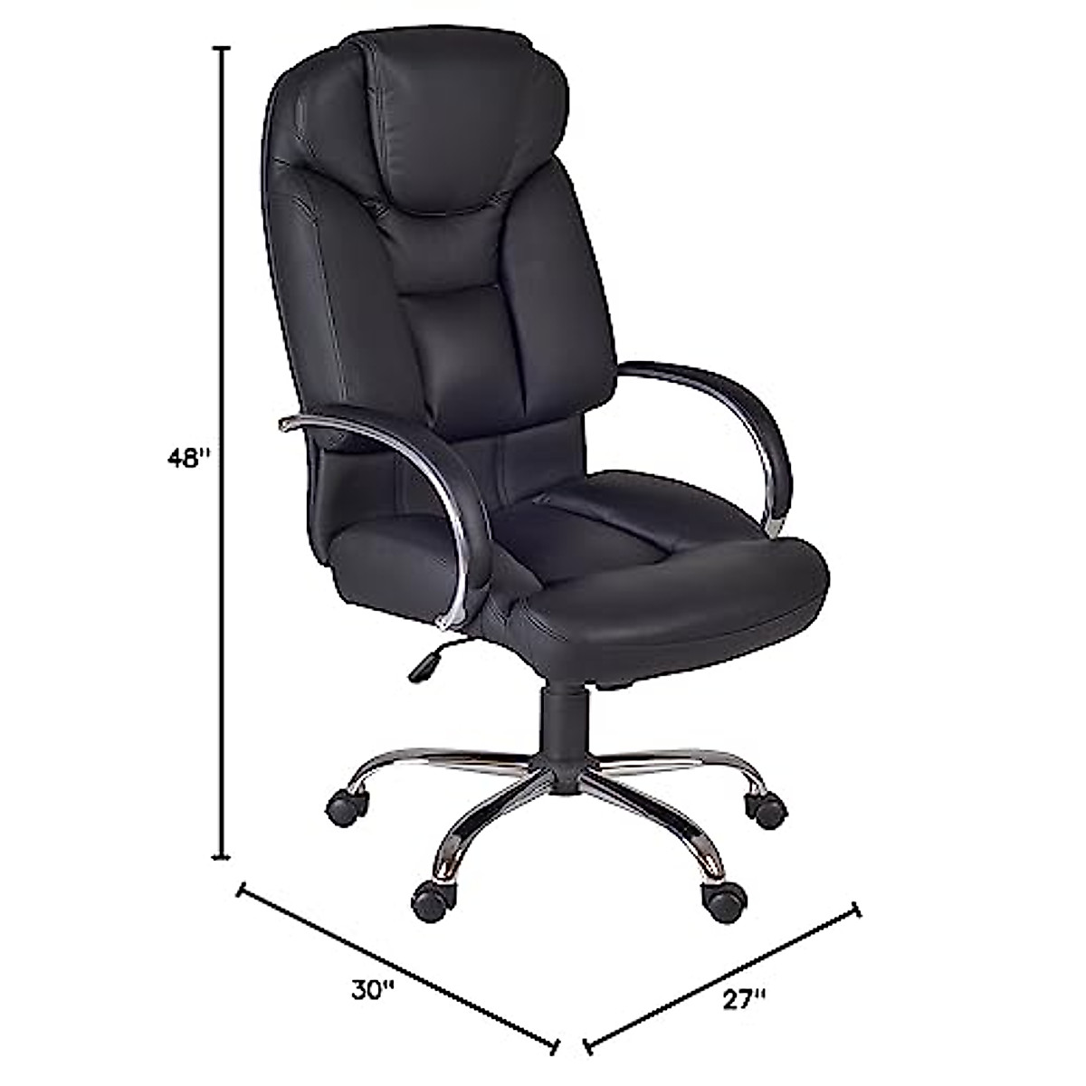 Regency Goliath Big and Tall Swivel Chair, Black