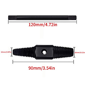 Screw Extractor Set - Bolt & Stripped Screw Remover Kit with 1/2 Inch and 3/4 Inch Double-Ended Extractors - Easy Out Broken Bolt Extractor for DIY Repairs SYMORIN