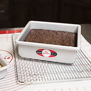 Fat Daddio's PSQCC-993 Removable Bottom Square Cake Pan, 9 x 9 x 3 Inch, Silver