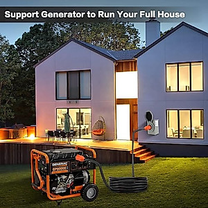 Finderomend 25 ft 50 Amp Generator Cord and Power Inlet Box Combo Kit,125/250 Volts,Generator Power Cord NEMA 14-50P to SS2-50R Extension Cord,for Home RV Backup Power Solution