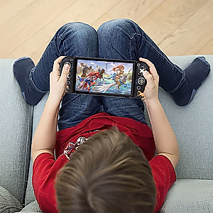 Dockable Protective Case Compatible with Switch OLED 2021, Hard Shell Case Cover for Switch OLED 7 Inch and Joy-Con Controllers with 4 Thumb Grips,Zelda Switch OLED Carrying Case (Zelda)