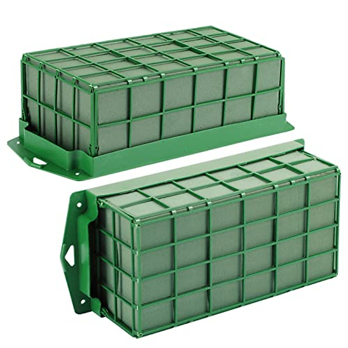 HongWay 4 Pieces Floral Foam Cage Flower Holder with Floral Foam for Fresh Flower Arrangement and Wedding Holiday Decorations