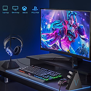 JoyReken 4-Port USB 3.0 Hub, FlyingVHUB USB Hub Tower with 2 ft Extended Cable,USB Splitter for Laptop,PC,PS4,PS5,Xbox,Mouse,Keyboard, Flash Drive, U-Disk (Black)