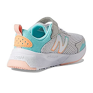 New Balance Kid's Dynasoft 545 V1 Hook and Loop Running Shoe, Summer Fog/Surf/Peach Glaze, 4 Infant