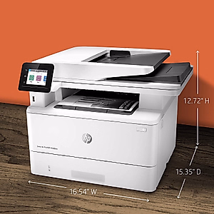 HP Laserjet Pro MFP M428fdn All-in-One Wired Ethernet only Monochrome Laser Printer, White - Print Scan Copy Fax - 2.7" Touch, 40 ppm, 1200x1200 dpi, Auto 2-Sided Printing, 50-Sheet ADF, Cbmou Webcam