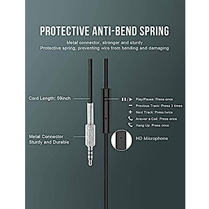 Nasuque Headphones with Microphone, Lightweight Foldable on Ear Headset for Kids Teens Adults, Wired Stereo Headphones with Deep Bass, Portable Design for Home Office Travel Virtual Schooling, Black