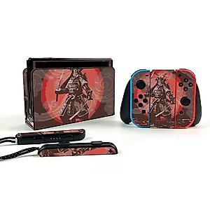 MightySkins Skin Compatible with Nintendo Switch OLED - Samurai Battle | Protective, Durable, and Unique Vinyl Decal wrap Cover | Easy to Apply, Remove, and Change Styles | Made in The USA
