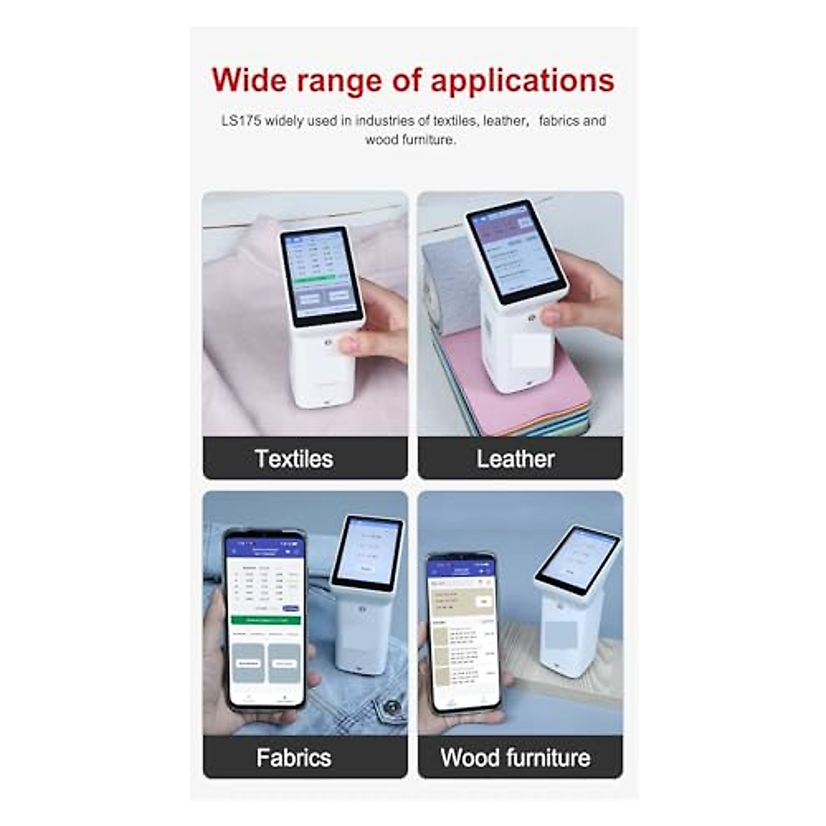Colorimeter, Handheld Colorimeter, Portable Color Difference Meter, High Accuracy Color Analyzer with LED Screen Display