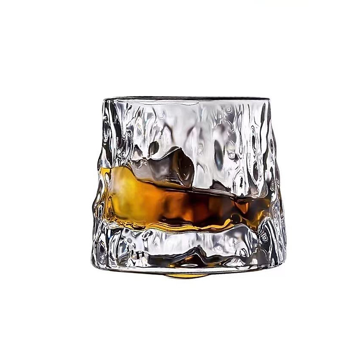 4 Pack Crystal Whiskey Glasses, Old Fashioned Lowball Bar Tumblers for Drinking Bourbon, Scotch Whisky, Cocktails, Cognac