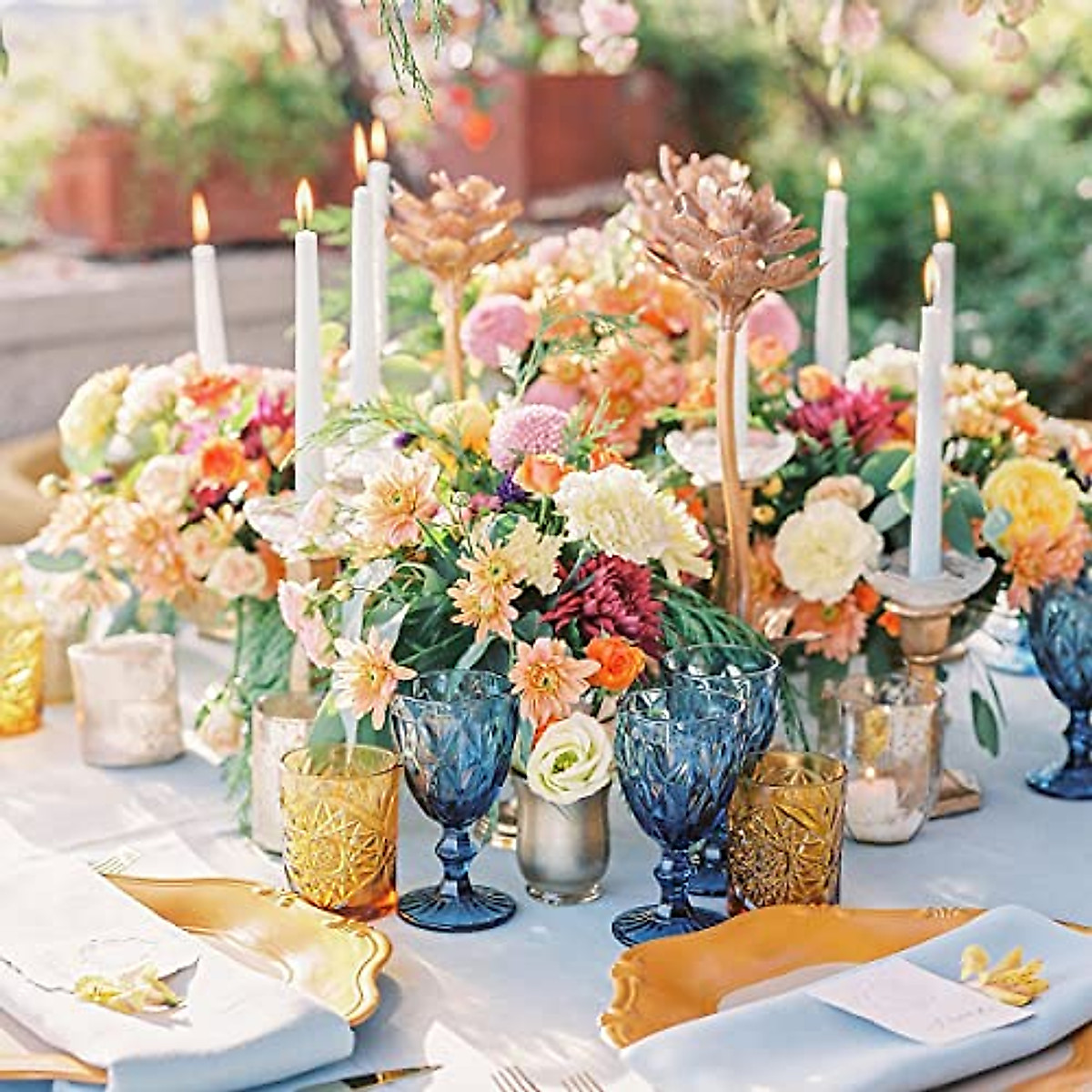 10 Inch Ivory Taper Candles, 12 Pack Unscented Candlesticks for Dinner, Wedding, Christmas, Seasonal Celebration and Home Decoration