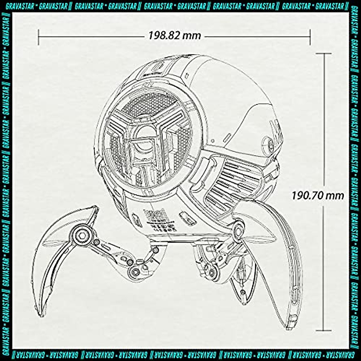 GravaStar Mars Pro Bluetooth Speaker,25W Loud Stereo Sound Wireless Portable Speakers with Futuristic Design, Up to 24H Playtime,TWS Pairing for Home/Party/Outdoor/Beach,Birthday Gift (Matte Black)