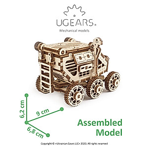 UGEARS Science STEM Mars Rover, DIY Engineering Activity, STEAM School Project, Mechanical Wooden Puzzle, Eco Building 3D Toy, Educational Gift for Kids & Teen, Boy Girl, Self-Assembly Craft Kit