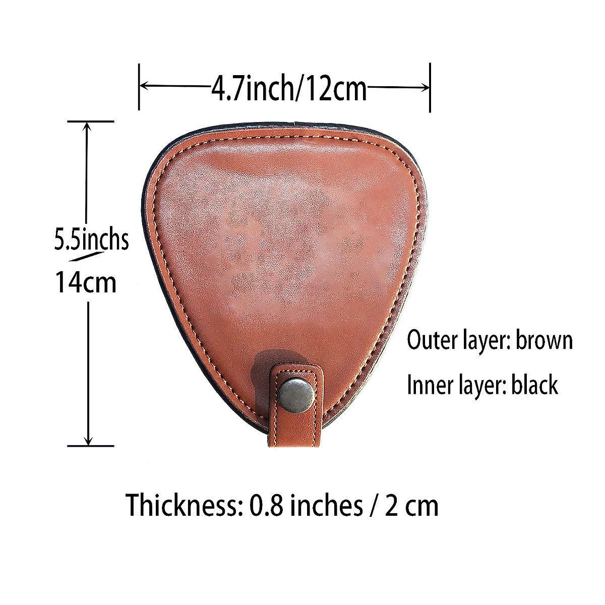 RAUYIVANY Guitar Pick Holder Case with 22 Picks, inner-outer layer Pure Leather for Storage 22 Slots Various Thickness Picks Pouch. Guitarist Gift