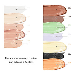 Mallofusa Single Color Face Makeup Concealer Foundation Palette Creamy Moisturizing 0.49oz (Green)