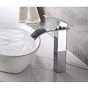 Kitchen Taps Faucet Copper Tall Bathroom Sink Faucet Single Handle Hot and Cold Water Bath Deck Mounted Sink Faucets Single Handle Tap Tap