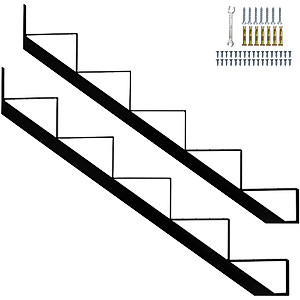 Zwinz Steel Stair Stringer 5 Step, Metal Stair Stringers for Deck Height 42 inches, Steel Stair Step Riser for Outside Stairs (2Pack)