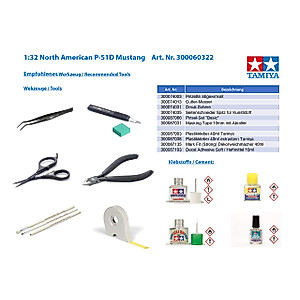 TAMIYA P-51D Mustang Hobby Model Kit (TM60322)