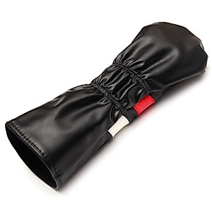 SHABIER Golf Head Covers 3pcs/Set Driver Fairway Wood Headcovers White Red and White Vintage PU Leather 1 3 5 Driver and Fairway Head Covers for Golf Club (Black 5)