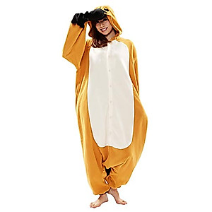 SAZAC Platypus Kigurumi - Onesie Jumpsuit Halloween Costume (Adults, Brown)