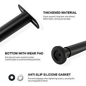 4Pcs Bed Support Legs, Adjustable Height Metal Bed Frame Support Legs, Bed Frame Center Support Bed Legs, Bed Frame Replacement Legs for King/Queen Bed Slats, Sofa, Furniture Cabinet(7"-12.5")