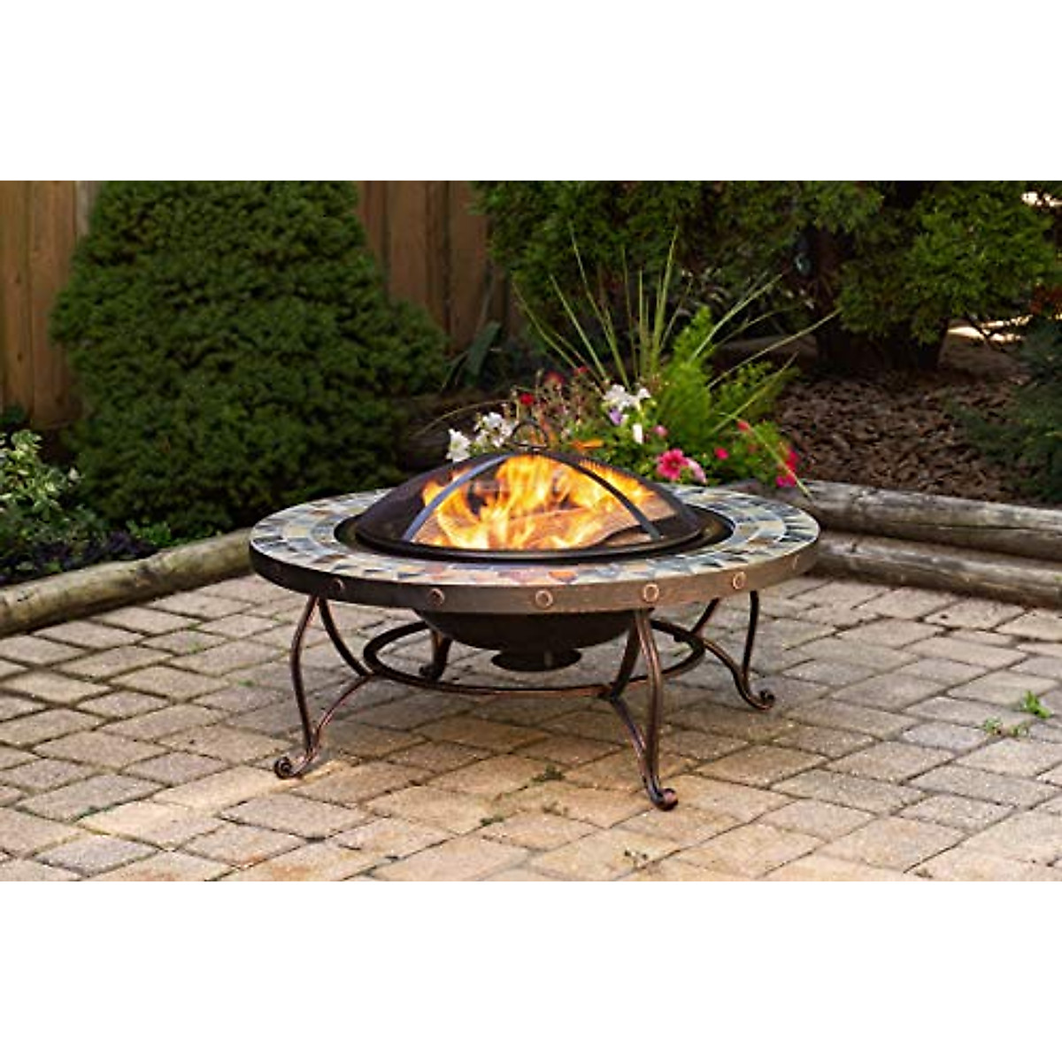 Pleasant Hearth OFW707RI fire Pit, Rubbed Bronze
