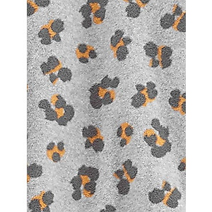 Simple Joys by Carter's Girls' Loose-Fit Fleece Footed Pajamas, Pack of 2, Llama/Leopard, 8