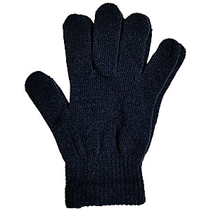 Winter Magic Gloves, 12 Pairs Stretchy Warm Knit Bulk Pack Mens Womens
